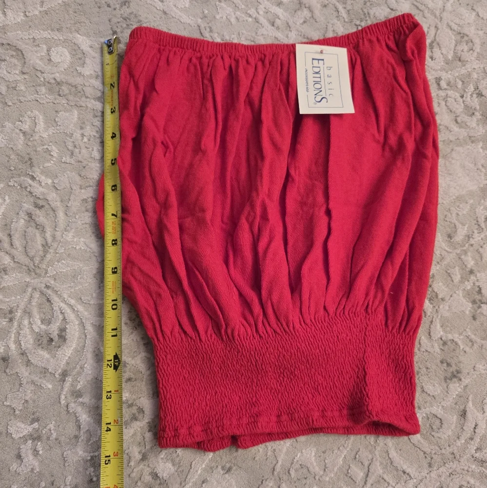 Basic Editions | Tops | Vintage 99s Y2k Basic Editions Kmart Red Tube ...